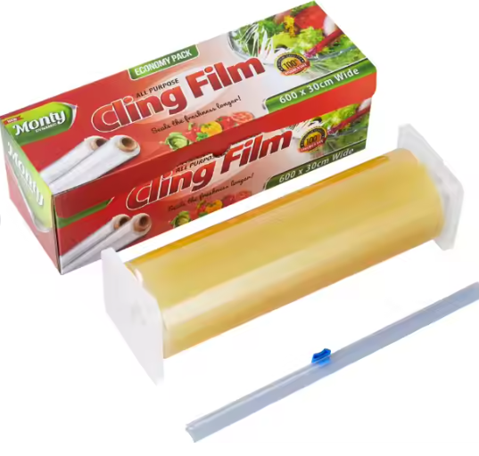 Transparent PVC cling film for food packaging